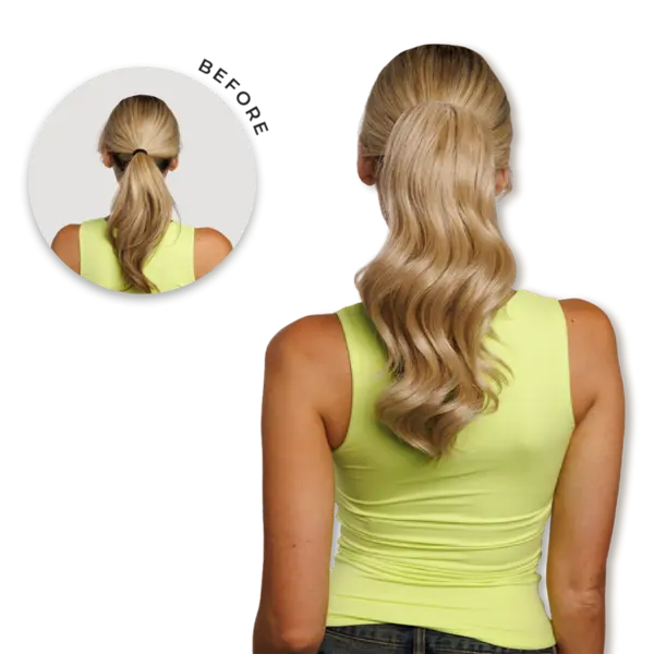 INH HAIR Emily 14-inch Clip-in Ponytail Extension - Sandy Blonde