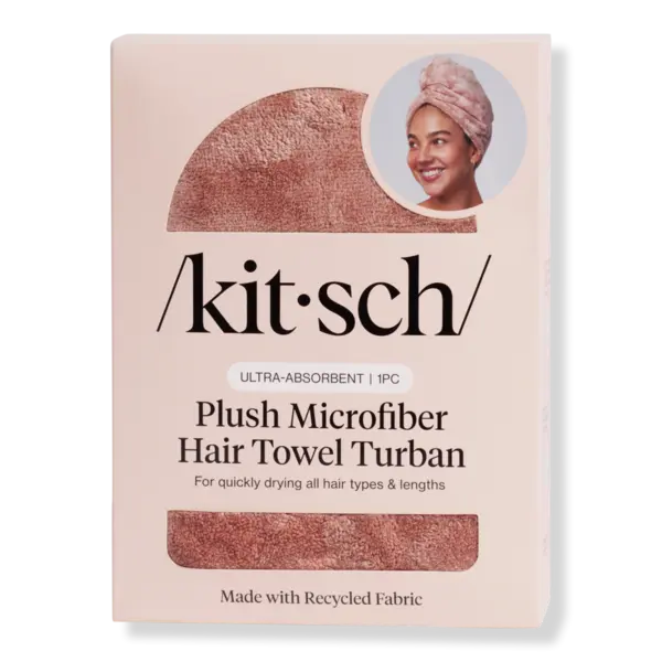KITSCH Nano Microfiber Hair Towel Turban - Terracotta