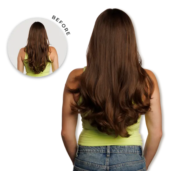 INH HAIR Xtra Inches 16-in. Clip-in Extensions 5-pc Set - Mixed Brown