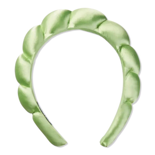 SCUNCI Satin Bubble Headband - Green