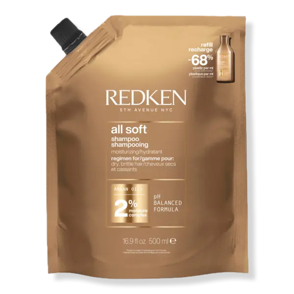 REDKEN All Soft Shampoo For Dry, Brittle Hair - One-color