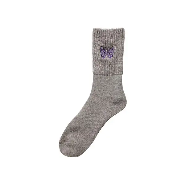 Needles Merino Wool Rib Socks - Grey