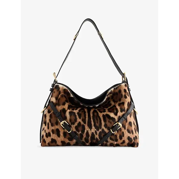 Givenchy Voyou Medium Leopard Print Shoulder Bag
