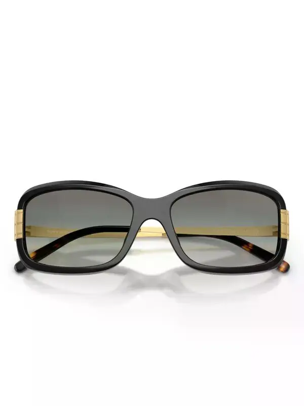 Tory Burch Geometric Sunglasses With Embellished Temples