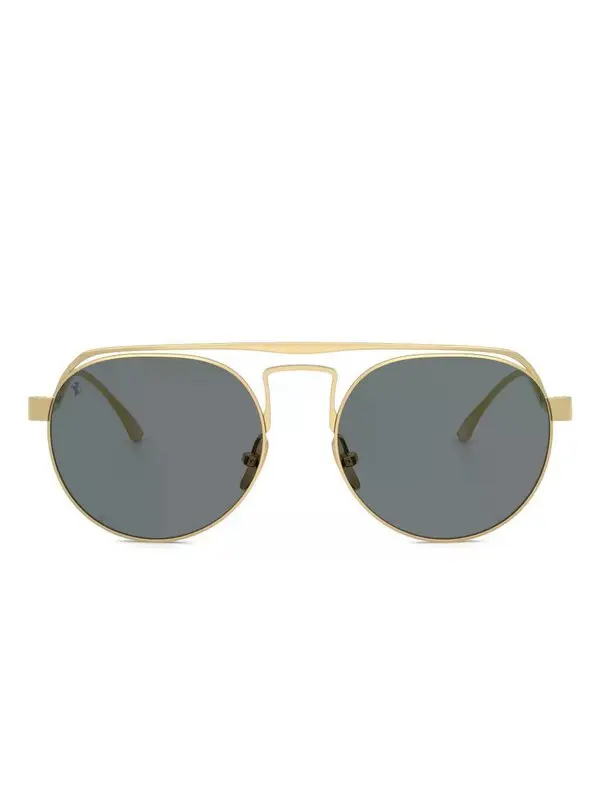 FERRARI Round Frame Double-bridge Sunglasses - Gold
