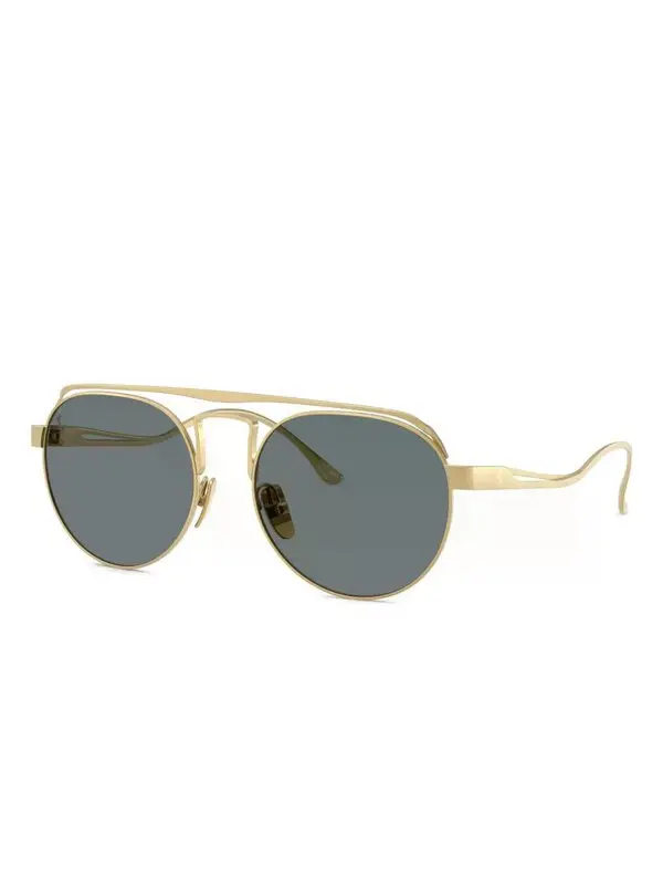 FERRARI Round Frame Double-bridge Sunglasses - Gold