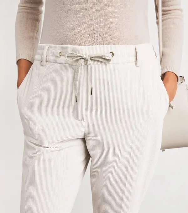 Eleventy Corduroy Straight Trousers - Ivory
