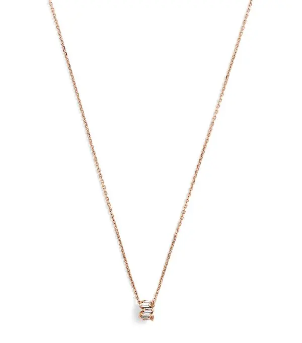 SUZANNE KALAN Infinite Diamond Pendant Necklace - Rose Gold