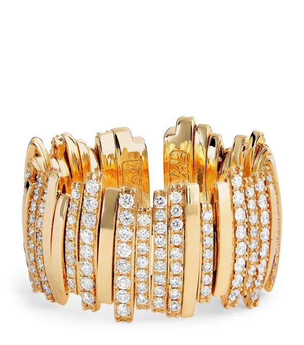 SUZANNE KALAN Yellow Classic Fireworks Diamond Ring - Gold