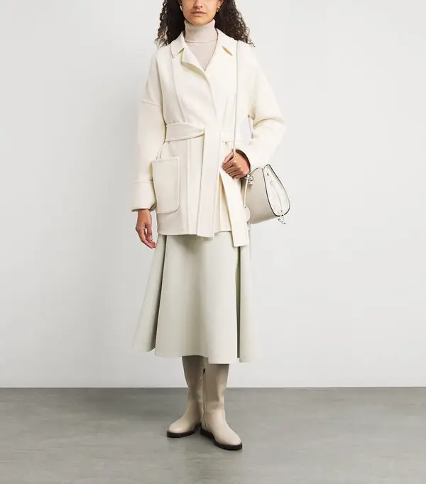 Eleventy Wool Reversible Wrap Coat