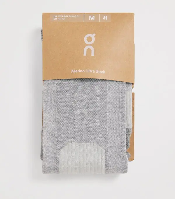 On Merino Wool-blend Ultra Crew Socks - Grey