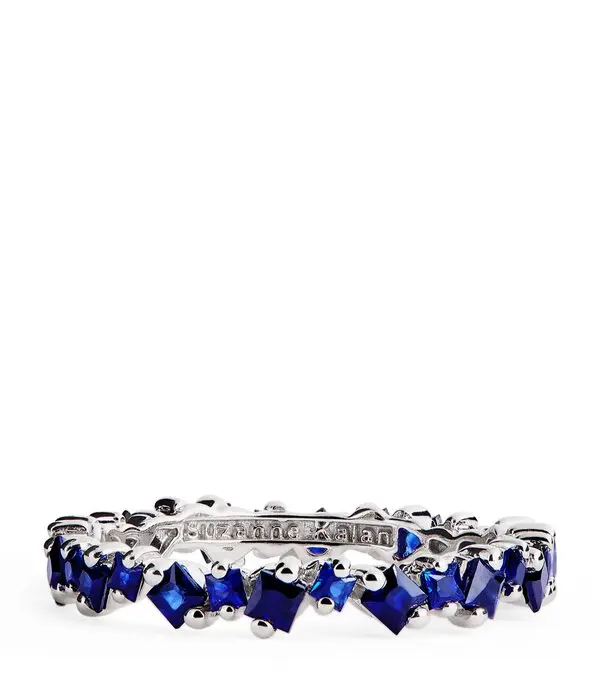 SUZANNE KALAN Gold And Sapphire La Fantasie Cosmic Eternity Ring - White
