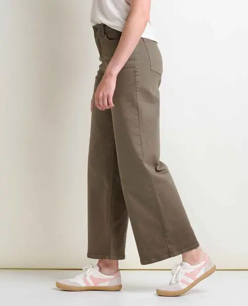 TOAD & CO Balsam Wide Leg Twill Pant - Fir