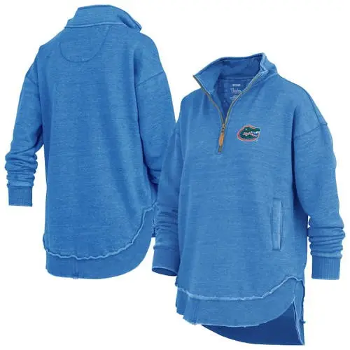 PRESSBOX Florida Gators Poncho Quarter-zip Sweatshirt - Royal