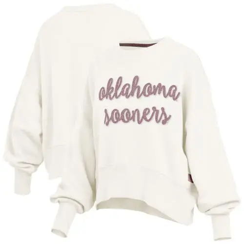 PRESSBOX Oklahoma Sooners Chelsea Oversized Pullover Sweatshirt