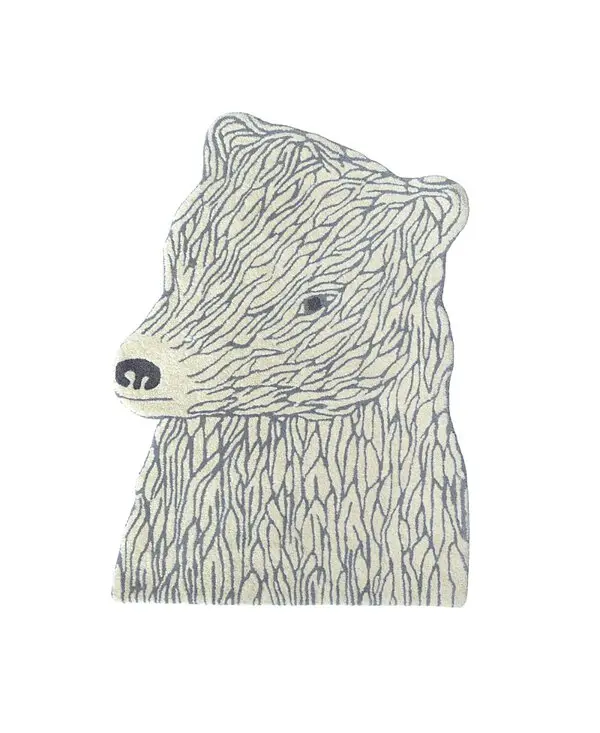 EO PLAY Bear Rug - Black And White