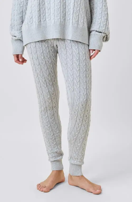 PAPINELLE Cable Knit Pajama Pants - Grey