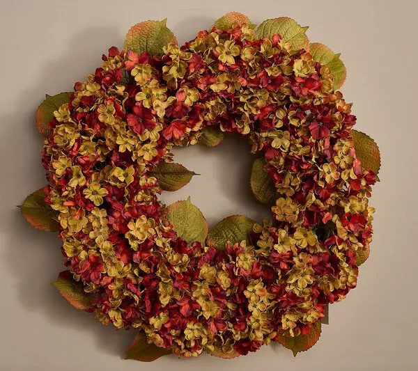 VALERIE PARR HILL 22' Autumn Hydrangea Wreath Valerie - One-color