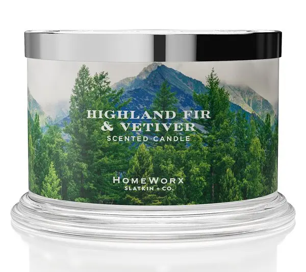 HOMEWORX BY SLATKIN + CO. 18oz Highland Fir & Vetiver Candle - One-color
