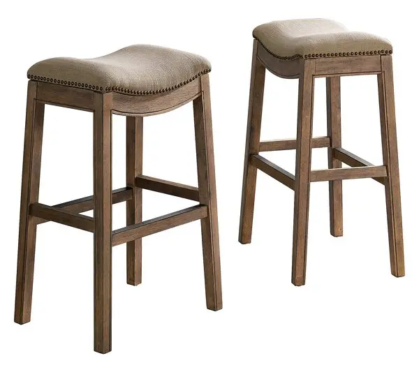 ALATERRE FURNITURE Williston Set Of 2 Bar Heigh T Stools - One-color
