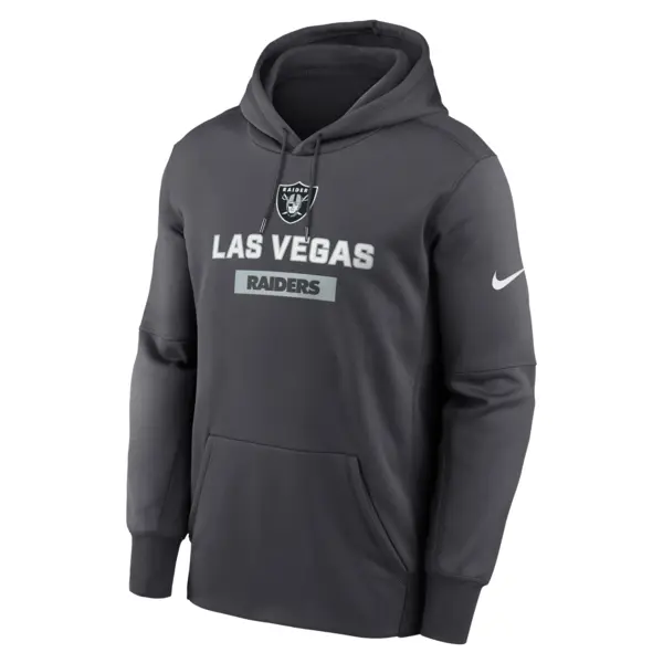 Nike Las Vegas Raiders Toss Sweep Therma Nfl Pullover Hoodie - Grey