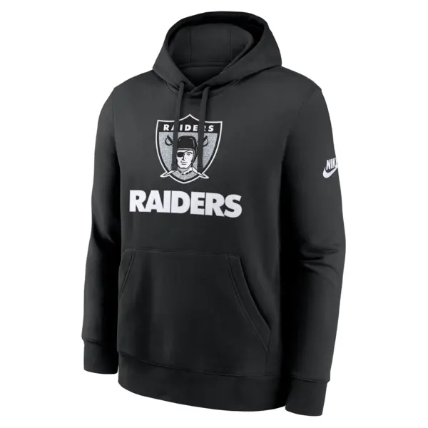 Nike Las Vegas Raiders Club Nfl Pullover Hoodie - Black