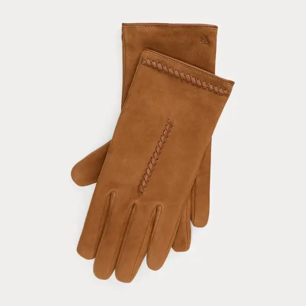 Ralph Lauren Sheep Suede Gloves - Cuoio