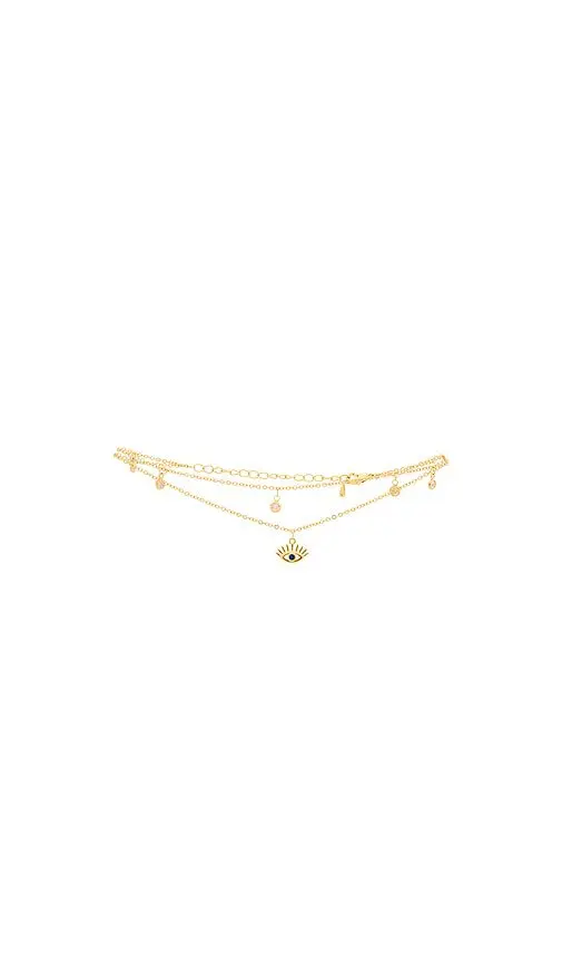 NAIIA Mirage Evil Eye Double Anklet - Gold