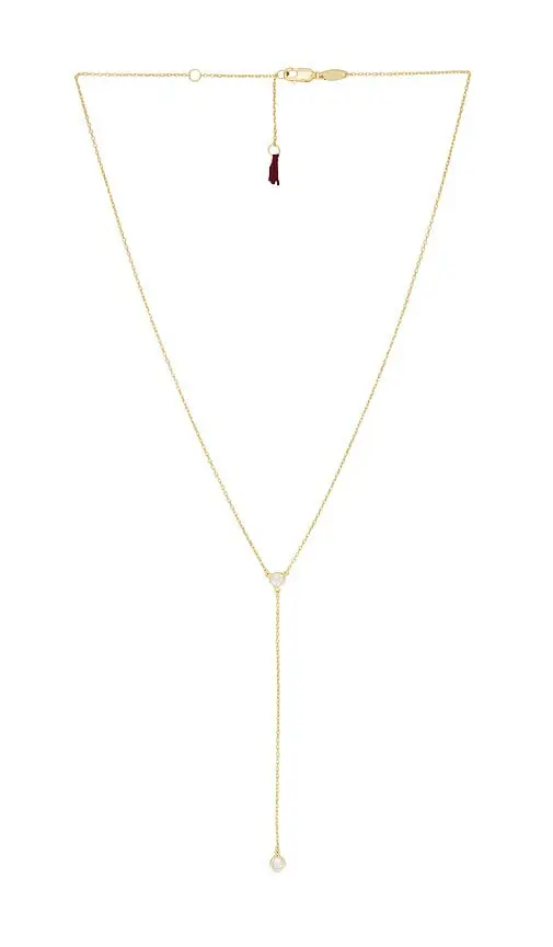 Shashi Solitaire Lariat Necklace - Gold