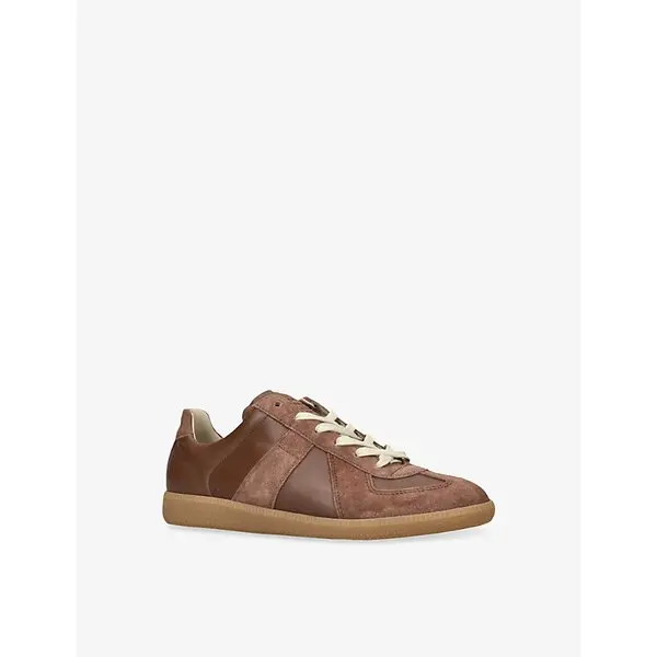 MAISON MARGIELA Replica Leather Trainers - Brown/oth
