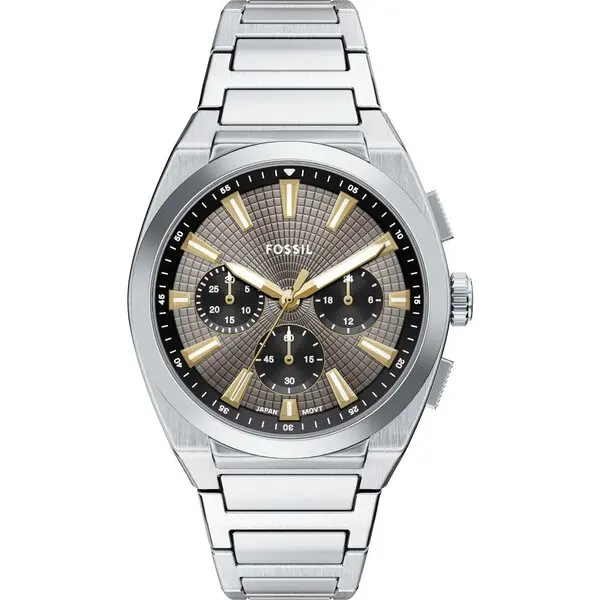 Fossil Everett Chronograph Bracelet Watch - Silver