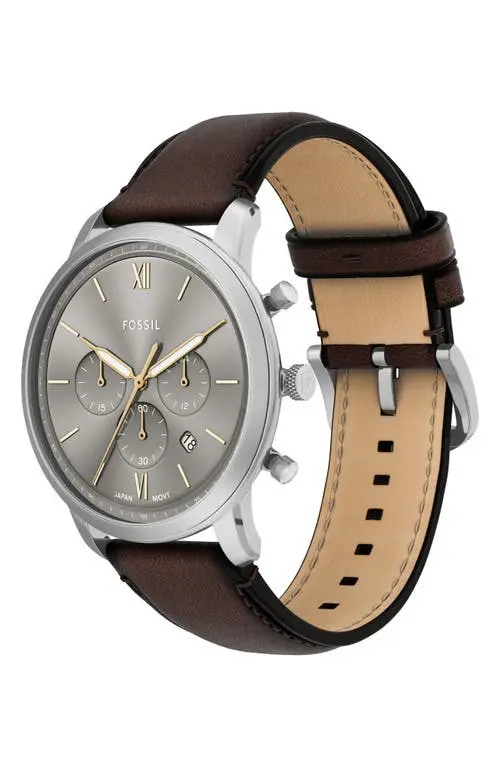 Fossil Neutra Chronograph Leather Strap Watch