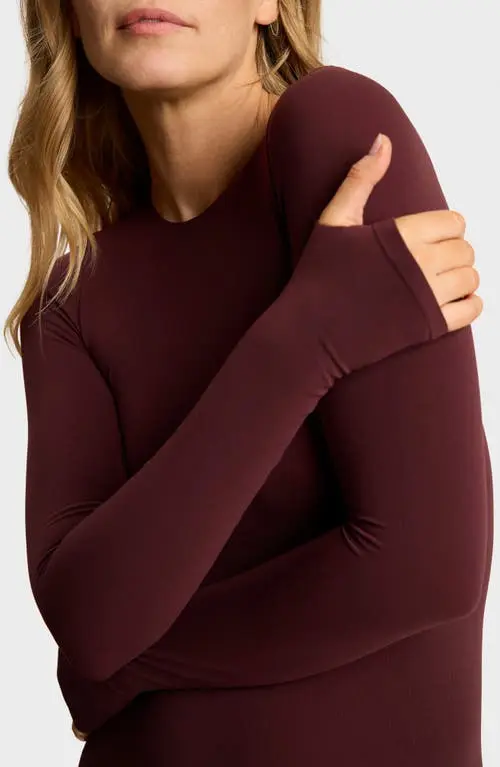 Commando Ballet Thumbhole Cuff Bodysuit - Raisin