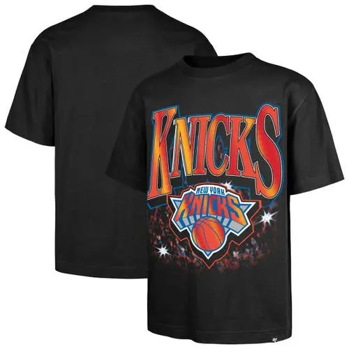 '47 New York Knicks Past Champs Collection Flashbulb Foundation T-shirt - Black