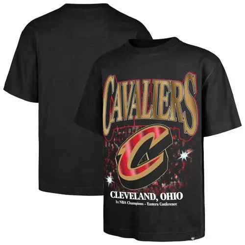 '47 Cleveland Cavaliers Past Champs Collection Flashbulb Foundation T-shirt - Black