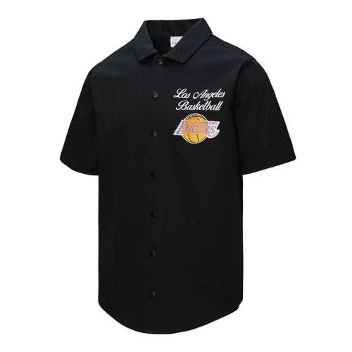 Mitchell & Ness Los Angeles Lakers Hardwood Classics Camp Shirt