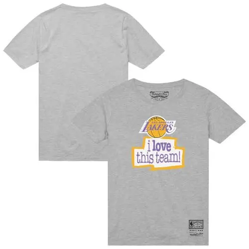Mitchell & Ness Los Angeles Lakers I Love This Team T-shirt - Heather Gray