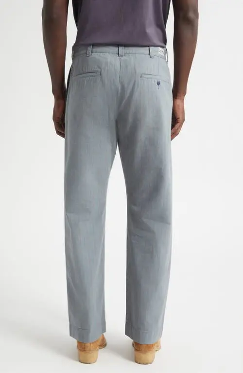 Double Rl Maitland Stripe Flat Front Cotton & Linen Chinos