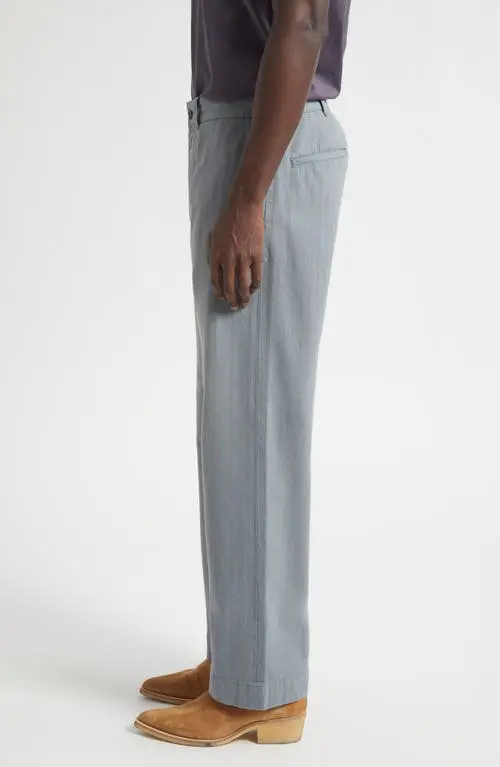 Double Rl Maitland Stripe Flat Front Cotton & Linen Chinos