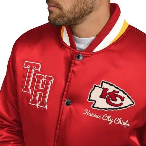 Tommy Hilfiger Kansas City Chiefs Satin Jacket - Red