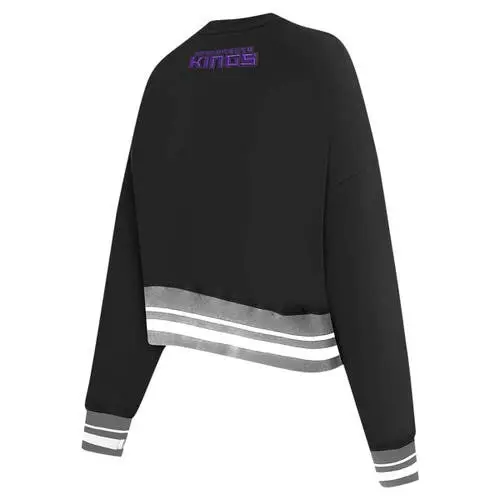 PRO STANDARD Sacramento Kings Area Code Cropped Pullover Sweatshirt