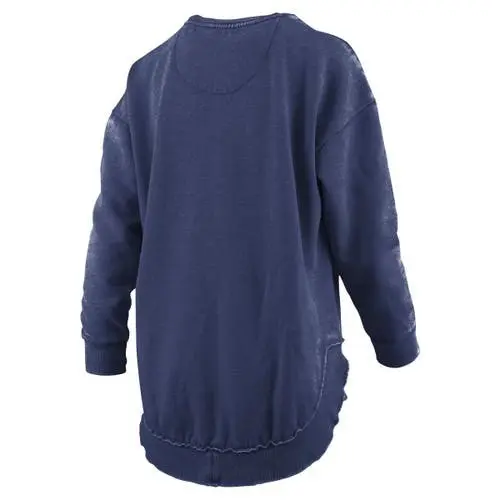PRESSBOX Penn State Nittany Lions Melange Poncho Fleece Pullover Sweatshirt - Navy