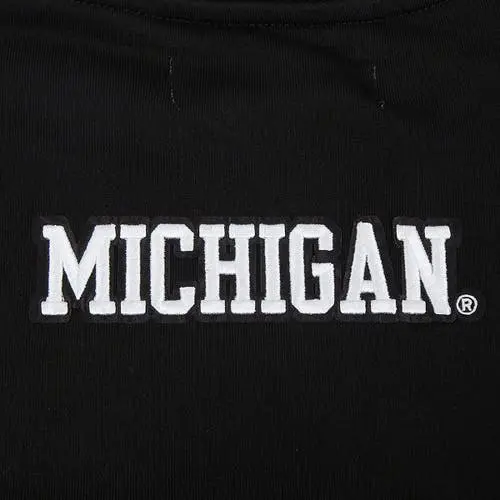 PRO STANDARD Michigan Wolverines Pearl Cropped Pullover Sweatshirt
