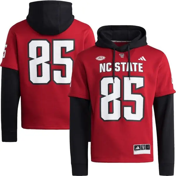 Adidas Nc State Wolfpack Jersey Pullover Hoodie - Red