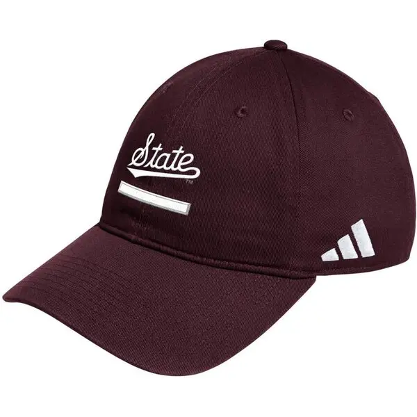 Adidas Mississippi State Bulldogs Locker Room Adjustable Slouch Hat - Maroon