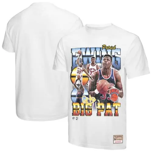 Mitchell & Ness Patrick Ewing New York Knicks Hardwood Classics Commemorative Player Collage T-shirt
