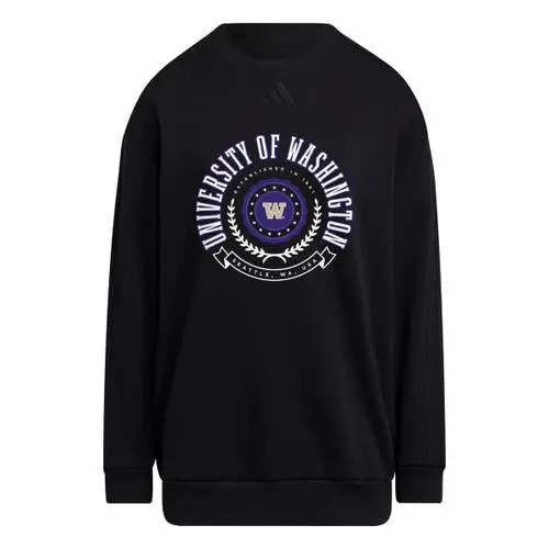 Adidas Washington Huskies Oversized Crewneck Pullover