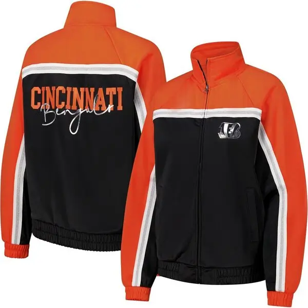 G-III 4HER BY CARL BANKS Cincinnati Bengals Full-zip Track Jacket - Black