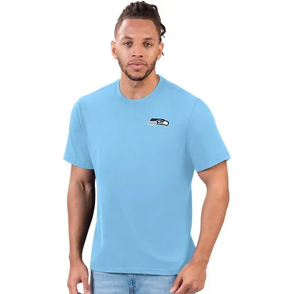 MARGARITAVILLE Seattle Seahawks Wastin' Away T-shirt - Light Blue