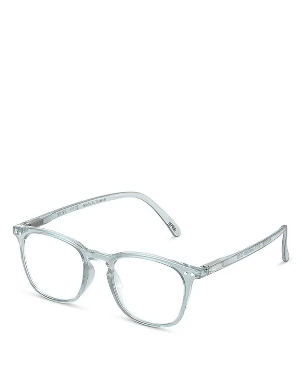 IZIPIZI Collection #e Square Reading Glasses, 47mm - Frozen Blue